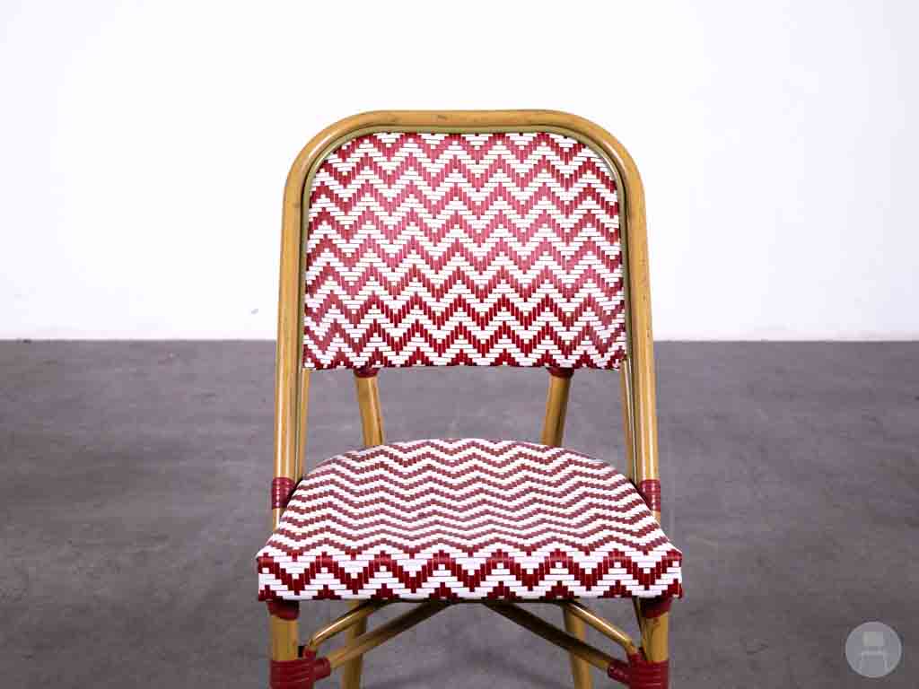 Terrasstoel Paris Jane rood/wit | Euroseat